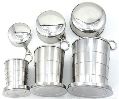 Stainless Steel Camping Folding Cup Traveling Outdoor Camping Hiking