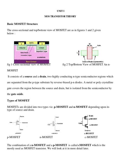 Bec010 Vlsi Notes Pdf Mosfet Logic Gate
