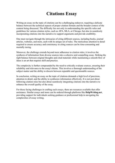 Citations Essay Black Hills State University Pdf