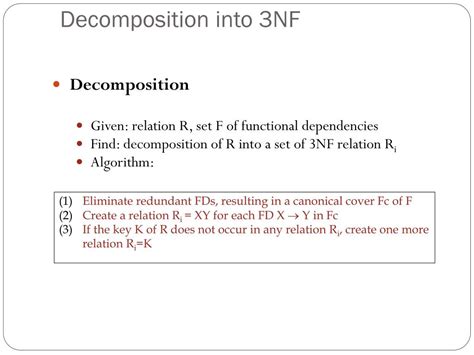Ppt Decomposition 3nf Bcnf Powerpoint Presentation Free Download