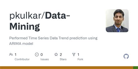 GitHub Pkulkar Data Mining Performed Time Series Data Trend Prediction Using ARIMA Model