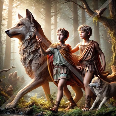 Romulus And Remus Download Digital Art Instant Downloadable Wallpaper