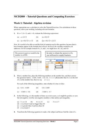 MCD2080 Week 9 Tutorial Solutions Warning TT Undefined Function 32