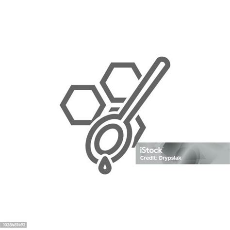 넓어짐과 숟가락 라인 아이콘 조합의 벡터입니다 기호와 기호 벡터 일러스트 레이 션 디자인 편집 가능한 선입니다 흰색 배경에 고립 0명에 대한 스톡 벡터 아트 및 기타 이미지