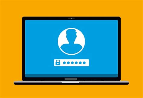 Laptop Computer With Padlock And Password Security Access Or