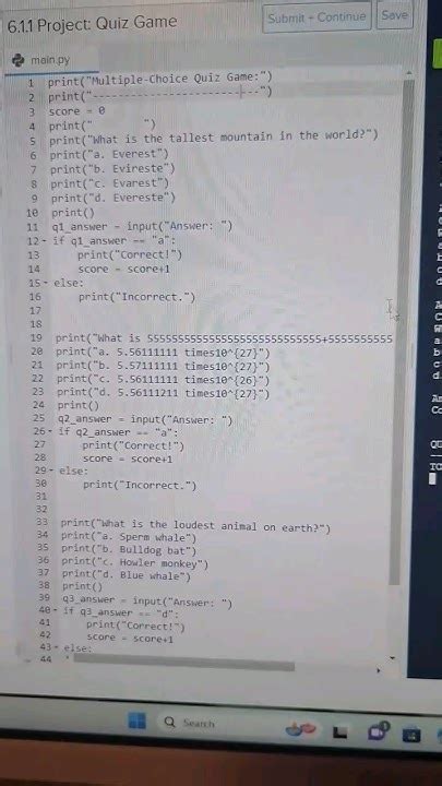 Codehs 611 Project Quiz Game Youtube