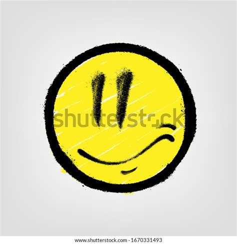 그래피티 이모티콘웃는 얼굴 페인트 스프레이 페인트벡터 스톡 벡터로열티 프리 1670331493 Shutterstock