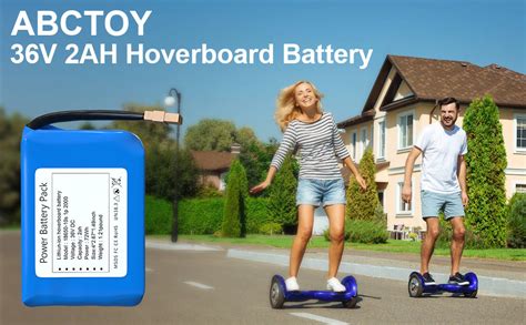 Abctoy Hoverboard Battery Replacement 36v 2ah Hoverboard Rechargeable Lithium