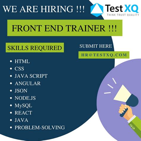 Malathi Rajalingam On Linkedin We Are Hiring Front End Trainer Skills Required Html