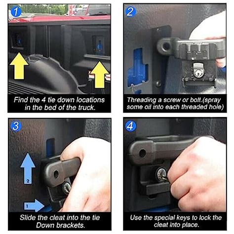 Truck Bed Tie Down Anchors F150 Truck Bed Tie Downs 4 Pack Anchor