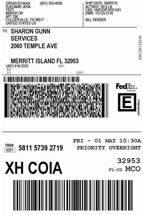 Fedex Express Label On Package