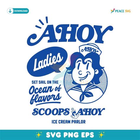 Stranger Things Scoops Ahoy Svg Instant Download Peace Svg