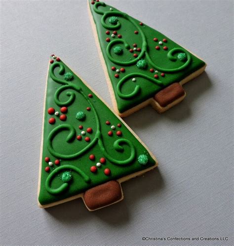 Festive Christmas Tree Cookies