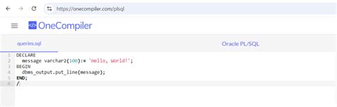 One Compiler Oracle Database Engine Plsql Error “command