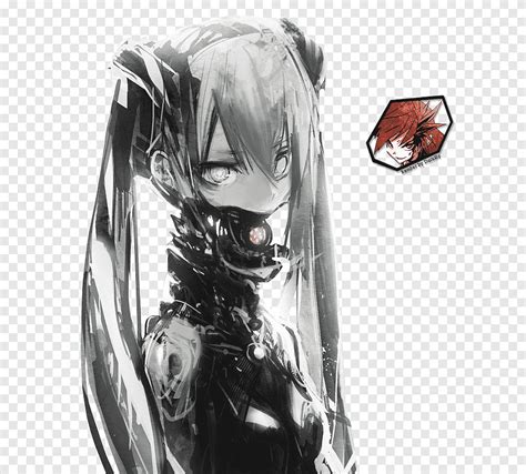 Hatsune Miku Vocaloid En Blanco Y Negro Hatsune Miku Blanco