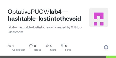 GitHub OptativoPUCV Lab4 Hashtable Lostintothevoid Lab4