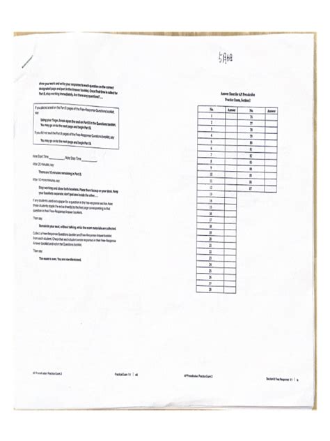 Show Your Work And Write Your Response To Each Question On The Correct Pdf