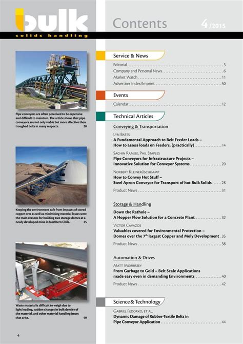 Bulk Solids Handling Article Pdf Logistics And Transportation Industry Industries