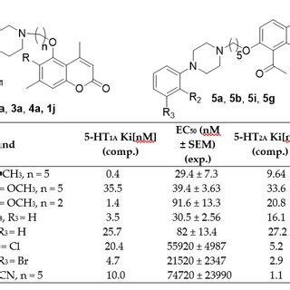 Summary Of The Results For The Most Active Compounds Supplementary Download Scientific Diagram