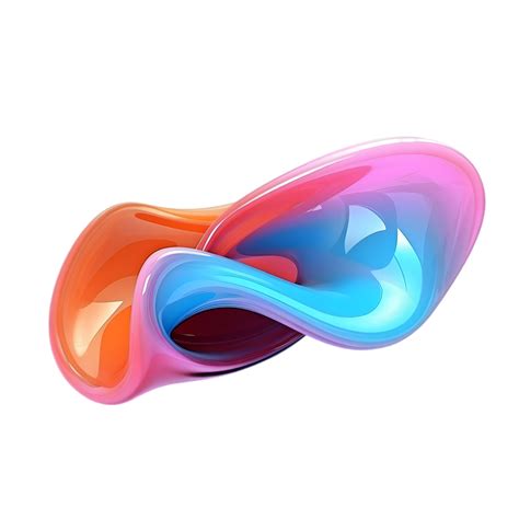 Abstract Colorful 3d Liquid Flowing Forms Pink 52855204 Png