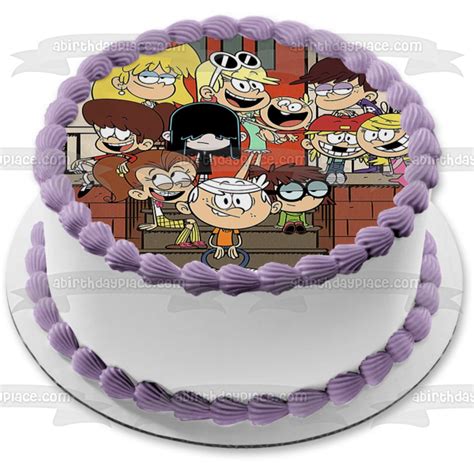 The Loud House Lori Leni Luan Lola Lucy Luna Lisa Lincoln Lily Lana Lynn Edible Cake Topper