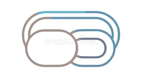 outline icon of nested rings or loops abstract design element vector design generative ai