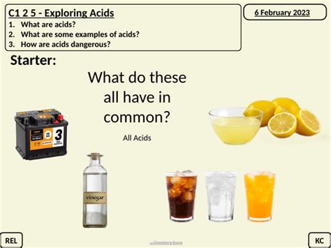Ks3 Chemistry Aqa C1 2 5 Exploring Acids Lesson Bundle Teaching Resources
