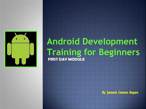 Ppt Android Development Training For Beginners Powerpoint