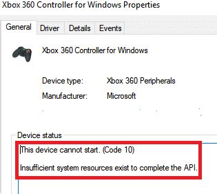 API 오류를 완료하기 위해 부족한 시스템 리소스가 존재하는 문제 수정