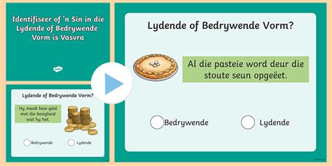 Lydende En Bedrywende Vorm Vasvra Powerpoint Teacher Made