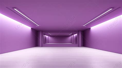 은은한 보라색 액센트가 있는 현대적인 미니멀리스트 생활 공간의 고요한 3d 렌더링에 빠져보세요 리스 배경 거실 배경