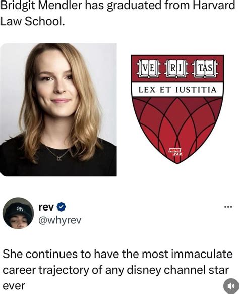 Bridgit Mendler Has Graduated From Harvard Law School Rev Whyrev She