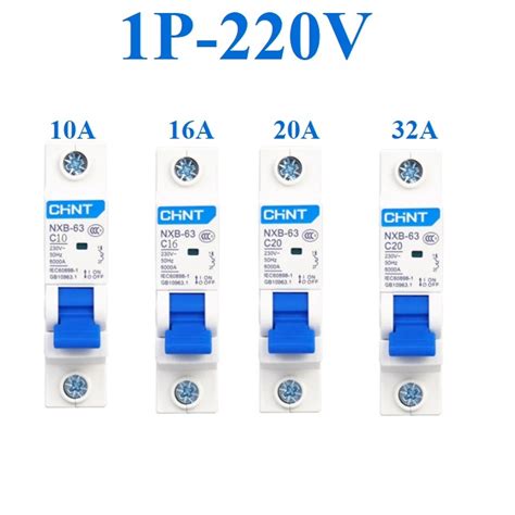 Aptomat Chint 1p 2p 3p 10a To 63a Cb Mcb Circuit Breaker Protects Against Short Circuit