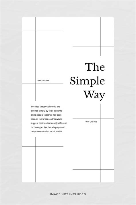 라인 컨셉 Psd 디자인의 미니멀리스트 인스타그램 스토리 템플릿 프리미엄 Psd 파일