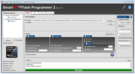 ccs cc2640r2f the cc2640r2f development board failed to download the