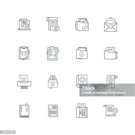 Seo 최적화 라인 아이콘 모음입니다 키워드 순위 최적화 메타 태그 백링크 분석 콘텐츠 벡터 및 선형 일러스트레이션 링크 빌딩 Serp 크롤링 개요 표지판 세트 개선에 대한