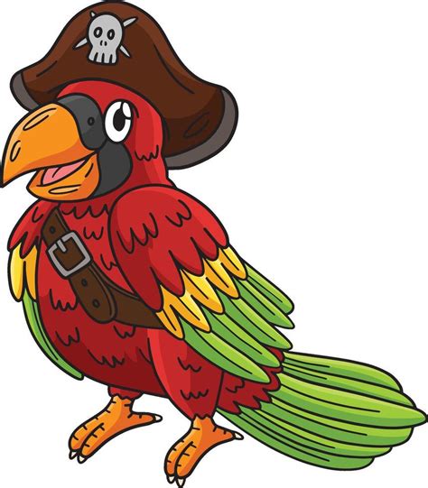 Pirate Parrot Clip Art Pirate Parrot Icon Colorful Funny Cartoon Stock
