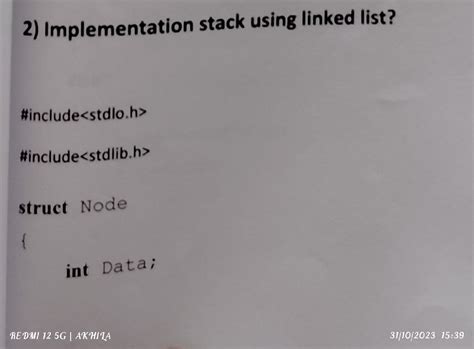 4 Stack Implementation Using Pointers Computer Science HL Studocu