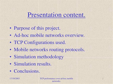 Ppt Tcp Performance Over Ad Hoc Mobile Networks Powerpoint Presentation Id4049199