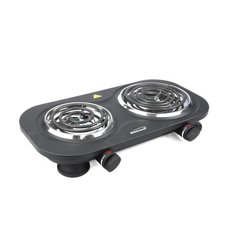 Brentwood 1500 Watt Double Electric Burner Black