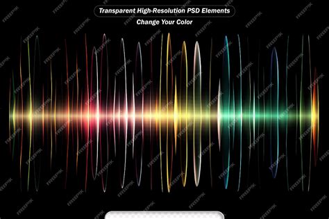 Premium Psd Wave Function Series Abstract Arrangement Of Colored Sine