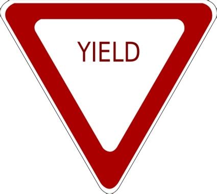 Yield Sign Clip Art Free Vector Freeimages