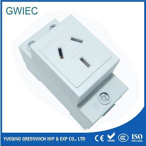 Customized 3 Digits Gwiec 10amp 16 Amp Rail Power Socket Gpo Modular Socket And Din Mounted Gpo