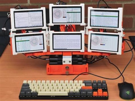 this diy 3d printed solar capable six display raspberry pi cyberdeck is