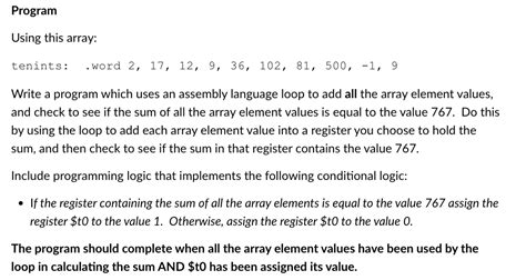 Solved Using This Array Tenints Word