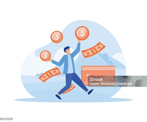 급여 지급 개념 급여 연간 보너스 소득 종이 계산기 및 사람들과의 지불금 플랫 벡터 현대 일러스트 레이 션 가계에 대한 스톡