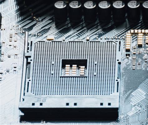 Premium Photo Modern Processor Socket On The Motherboard Processor Socket Close Up