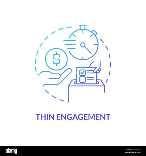 Thin Engagement Blue Gradient Concept Icon Stock Vector Image And Art Alamy