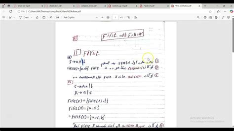 Recursive Parsing First Follow Youtube