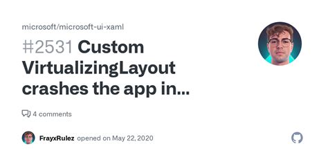 custom virtualizinglayout crashes the app in release · issue 2531